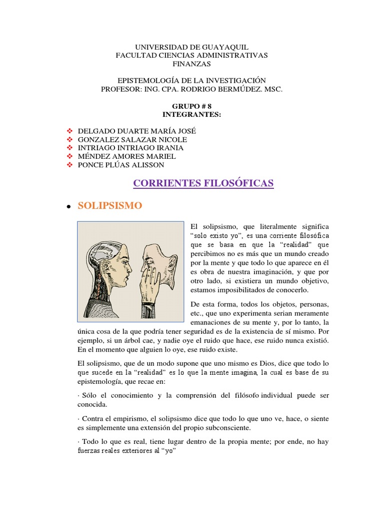 Significado del Solipsismo en Filosofía | PDF | Relativismo | Utilitarismo