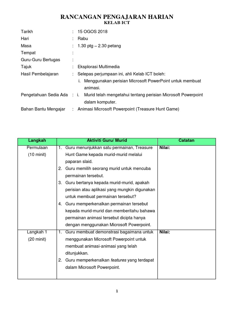 RPH Kelab Ict | PDF | Komputer