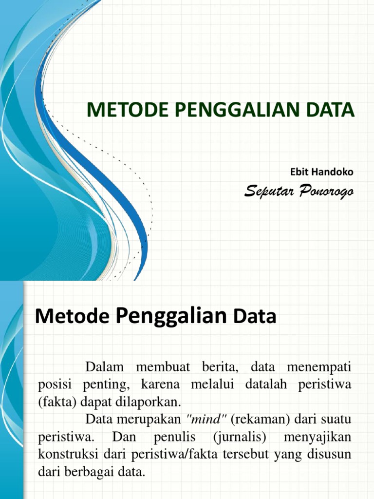Metode Penggalian Data | PDF