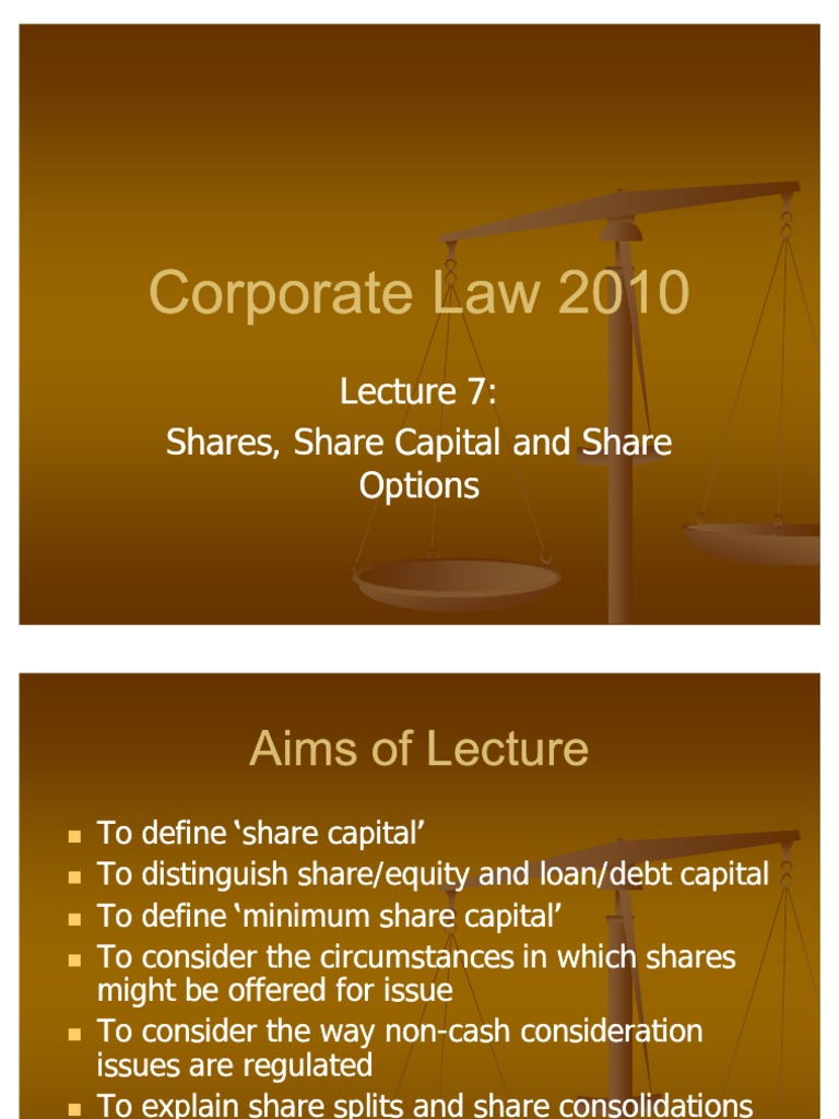 Corporate Law 4 Pdf Loans Equity Finance