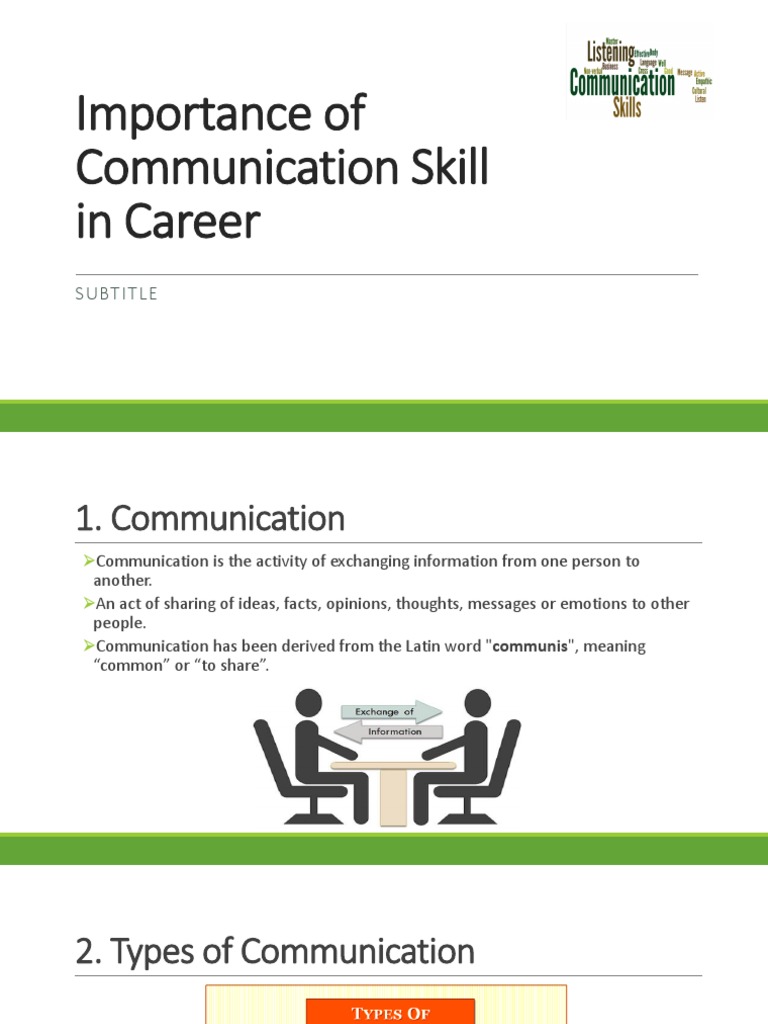 Importance of Communication Skill in Career | PDF | Neuropsychological ...
