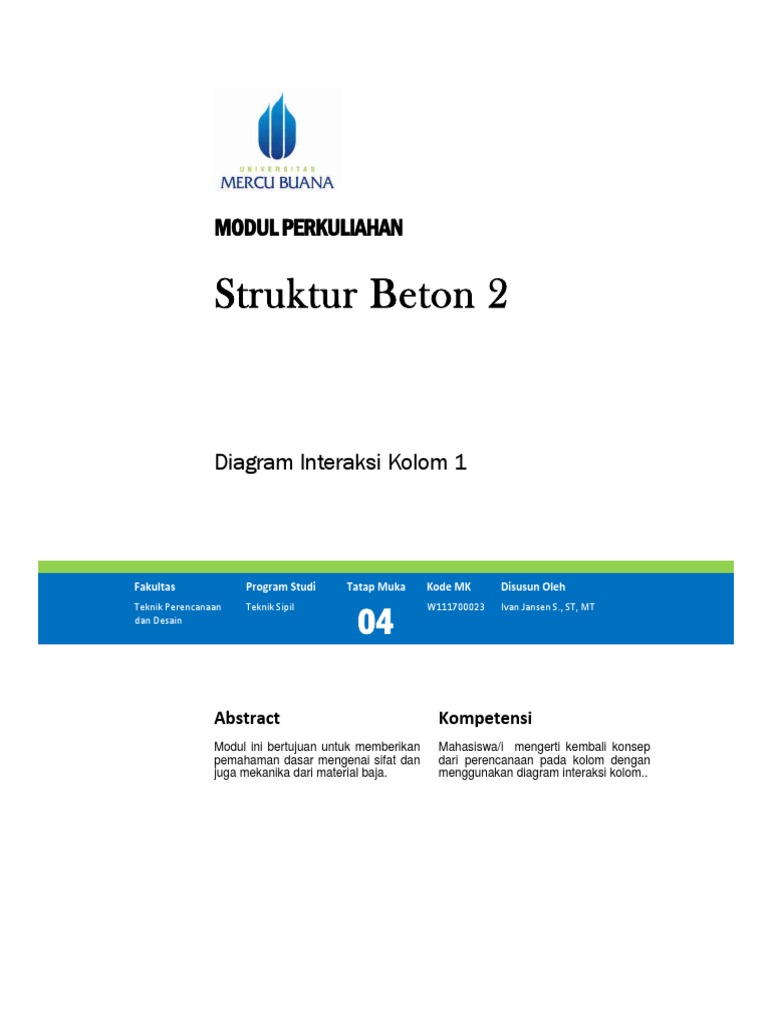 Modul 4 - Diagram Interaksi Kolom 1 | PDF