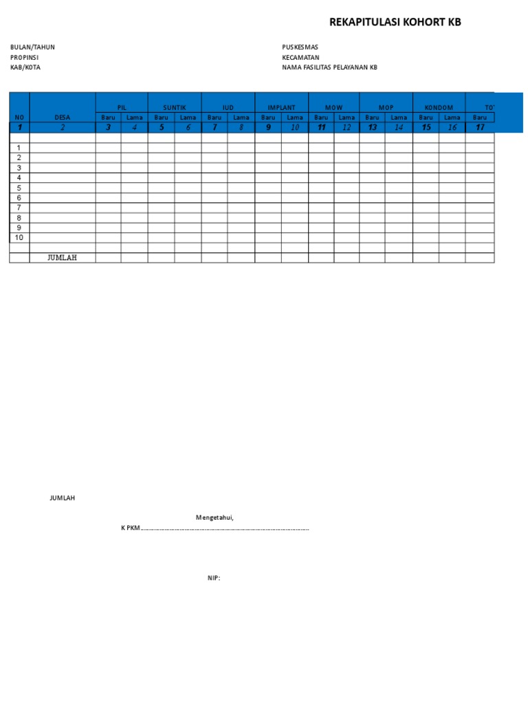 Blangko KB Pkm..Ori | PDF