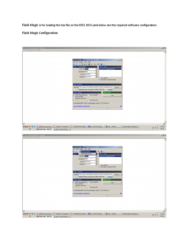 Flash Magic Configuration | PDF