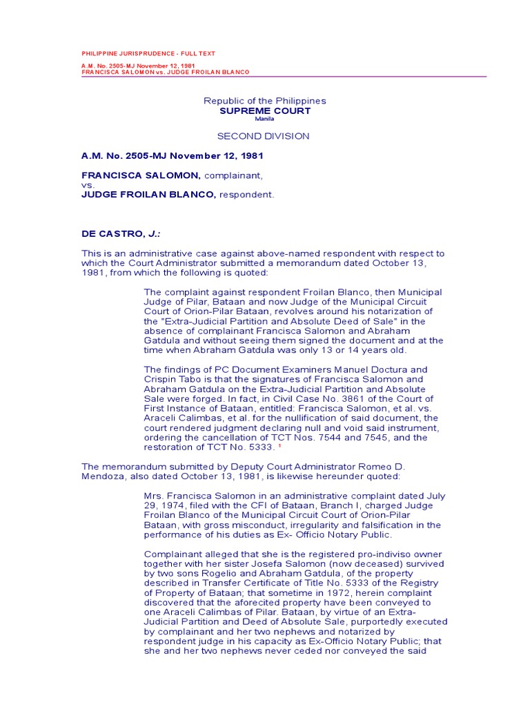 Supreme Court: The Lawphil Project - Arellano Law Foundation | PDF ...