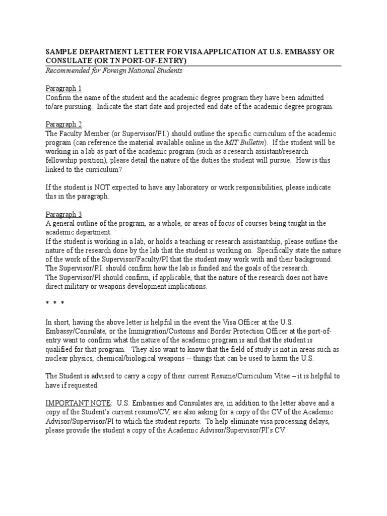 Sample Supervisor LTR Consulate Poe For Students | PDF