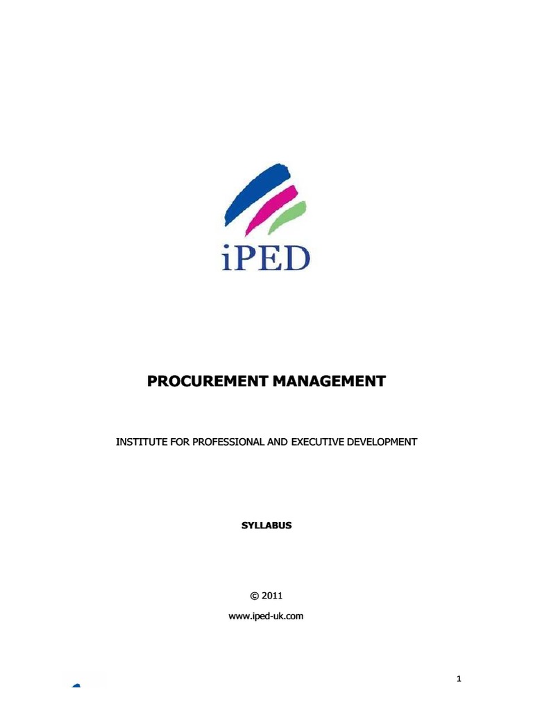 Procurement Management | PDF | Procurement | Strategic Management