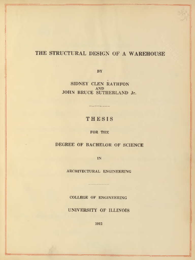 Structural Design of A Warehouse PDF | PDF | Column | Engineering