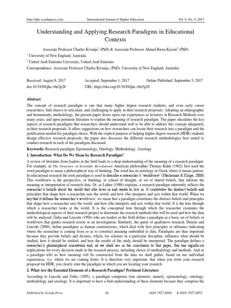 Research Paradigms in Education Explained | PDF
