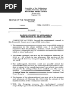 Formal Entry of Appearance Sample | PDF
