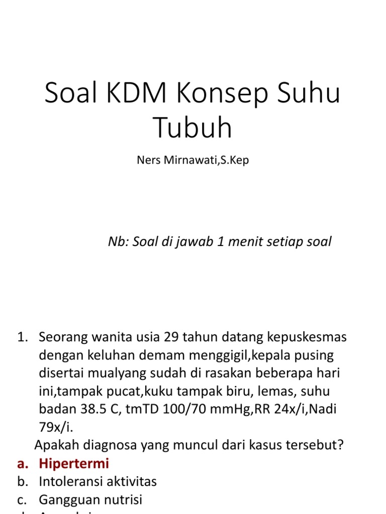 Soal KDM Konsep | PDF