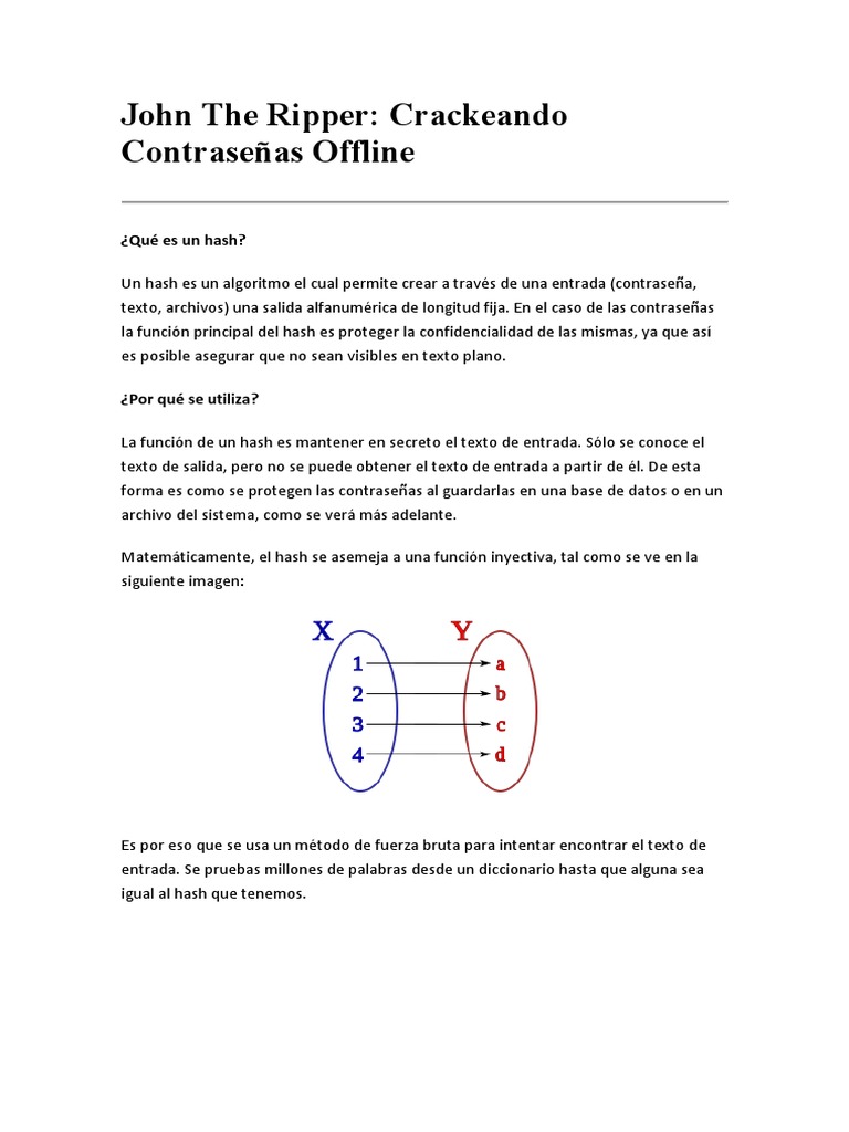 Programa John The Ripper | PDF | Contraseña | Criptografía