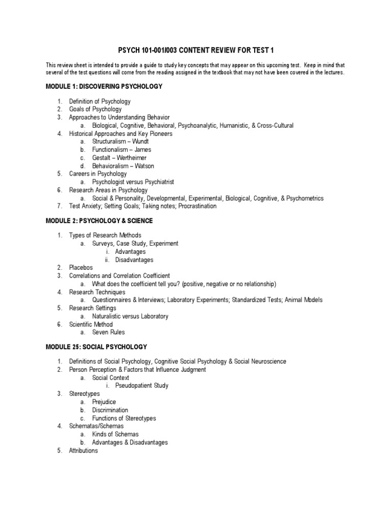 Social Psychology Test Review Guide | PDF | Social Psychology ...