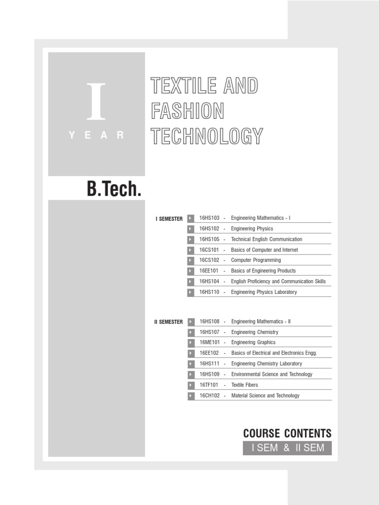 B.tech TFT 1st Year Syllabus | PDF | Pointer (Computer Programming) | Ordinary Differential Equation
