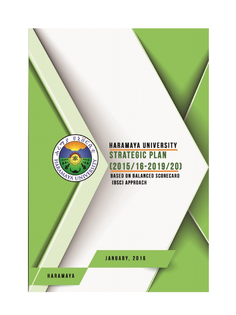 Haramaya University Strategic Plan 2015-2020 | PDF | Sustainability ...