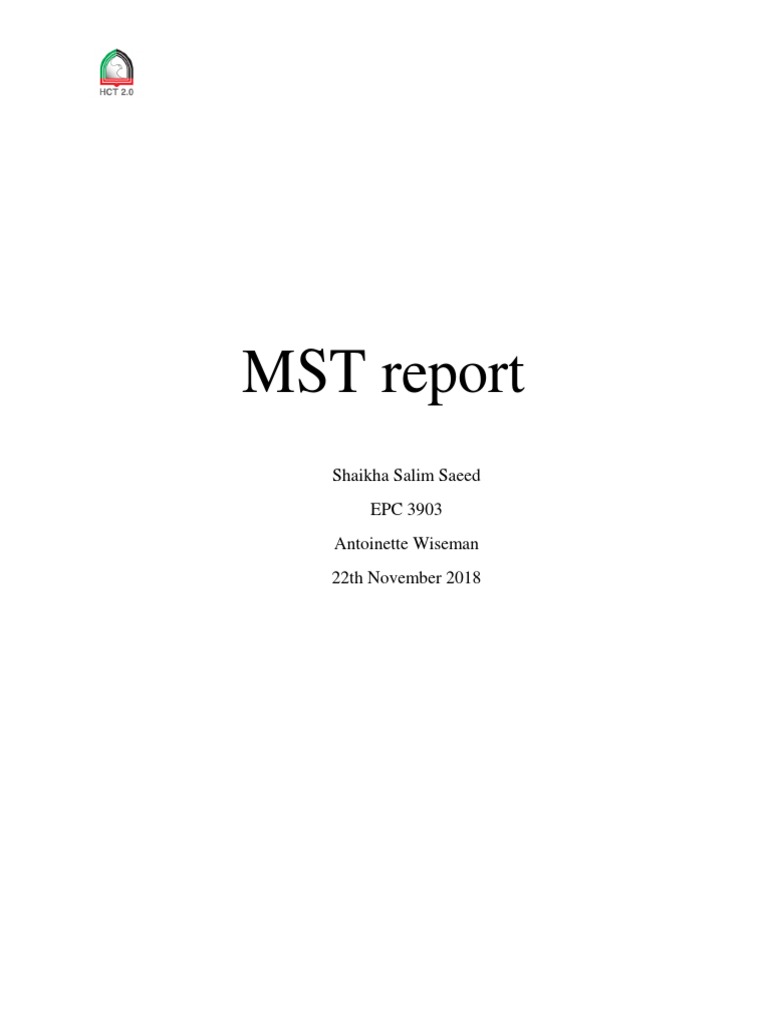 MST Report | PDF