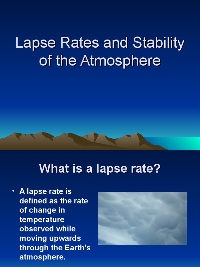 Lapse Rates and Stability PDF | PDF | Atmosphere Of Earth | Sky