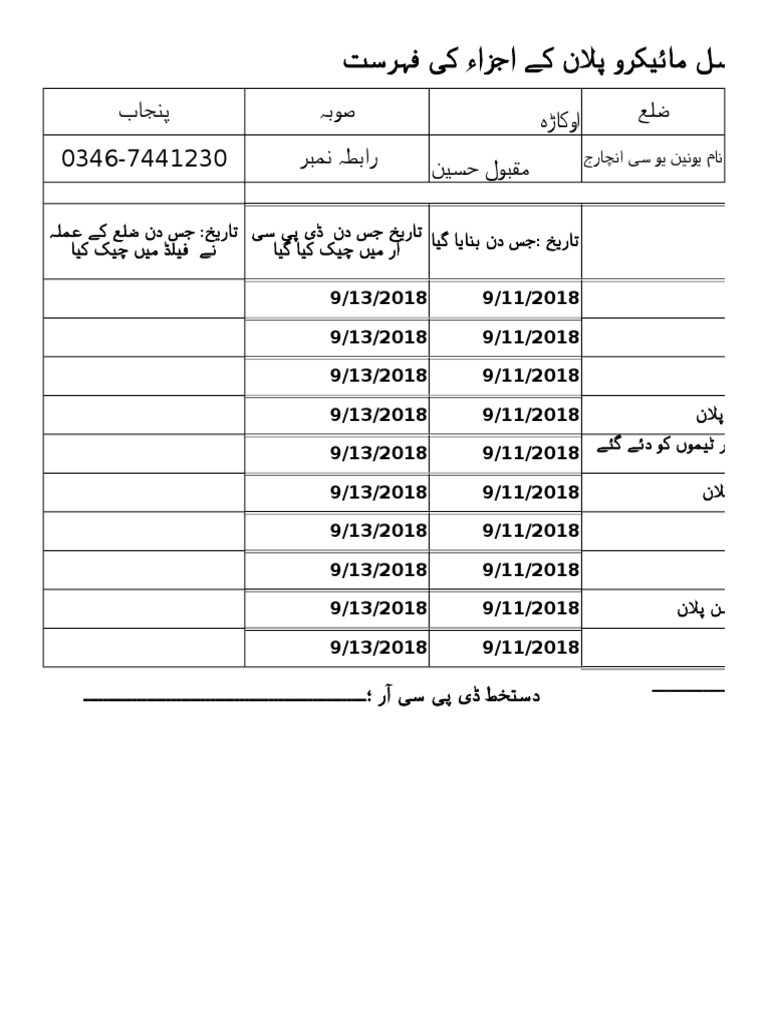 Micro Plan O-23 | PDF