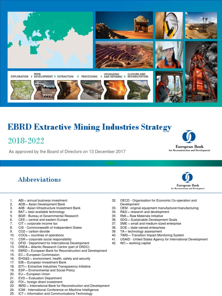 ERBD Extractive Mining Industry Strategy-European Bank | PDF | Mining ...