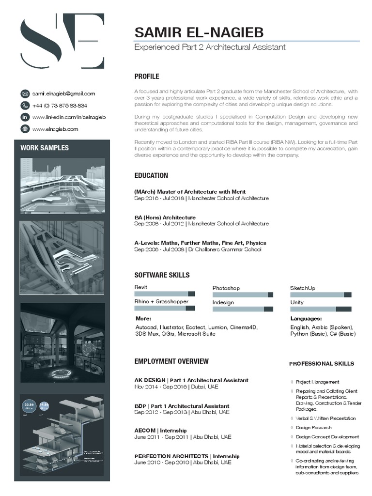 Samir El-Nagieb CV | PDF | Architect | United Arab Emirates