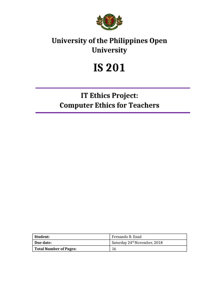 Computer Ethics For Teachers | PDF | Fair Use | Multimedia