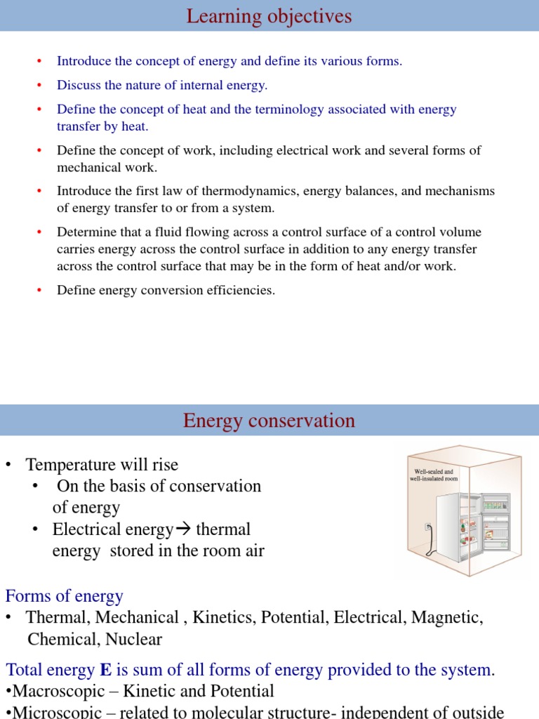 Lecture 04 - Macroscopic and Microscopic Forms of Energy | PDF | Heat ...