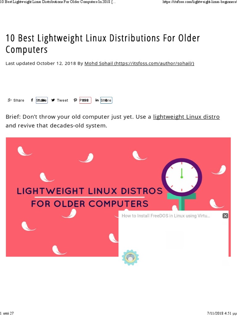 10 Best Lightweight Linux Distributions For Older Computers in 2018 ...