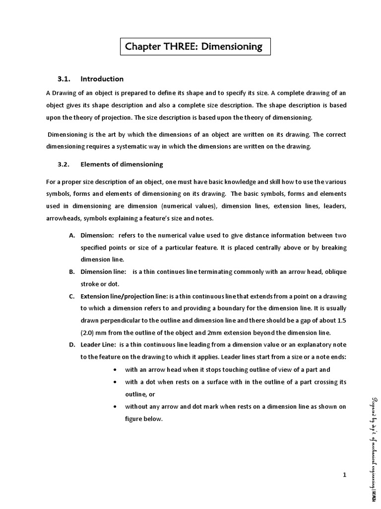 Unit 3 Dimensioning | PDF | Angle | Dimension