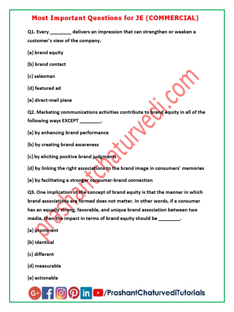 Aai Je Commercial'questions PDF | PDF | Brand | Retail
