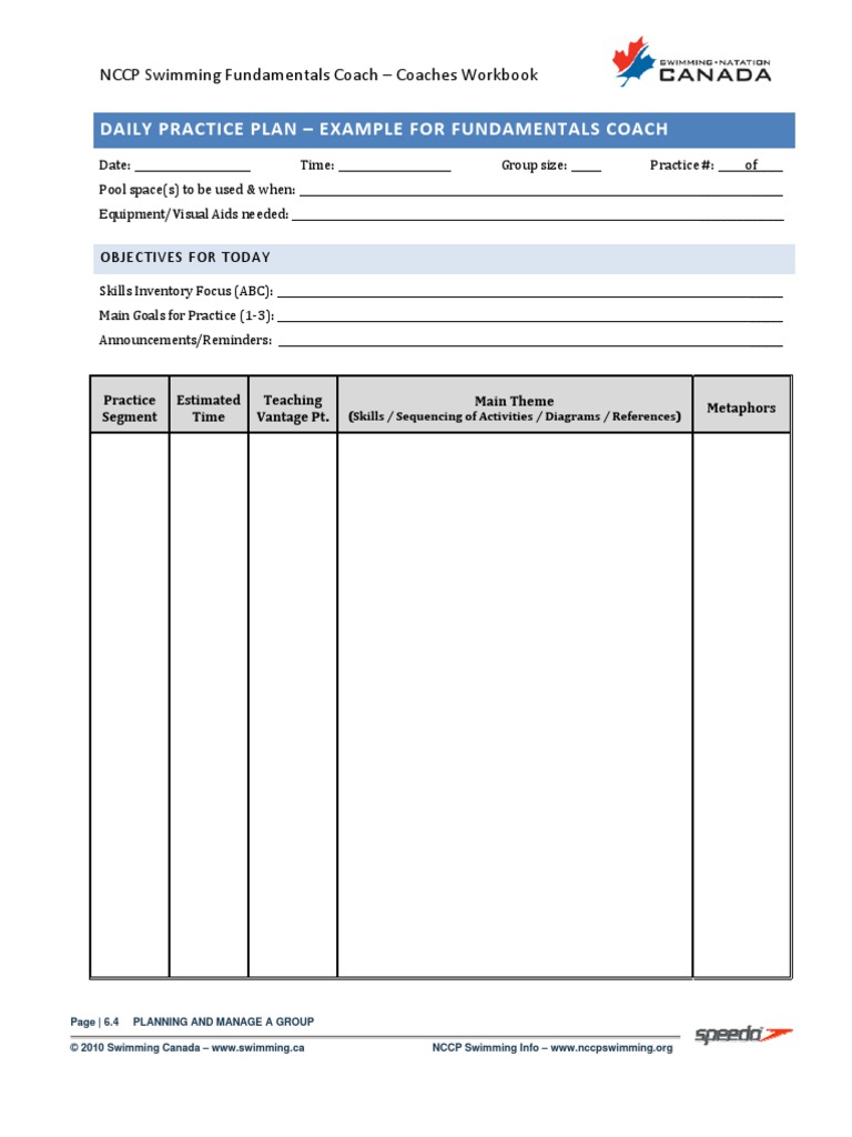 Plan A Practice Template | PDF