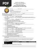 NSED Evaluation Form: Responses Yes No | PDF | Emergency Evacuation ...
