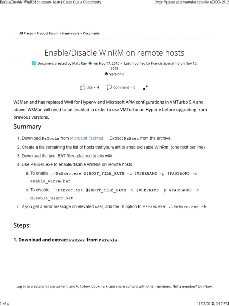 WinRM Disable Script | PDF | Digital Technology | Information ...