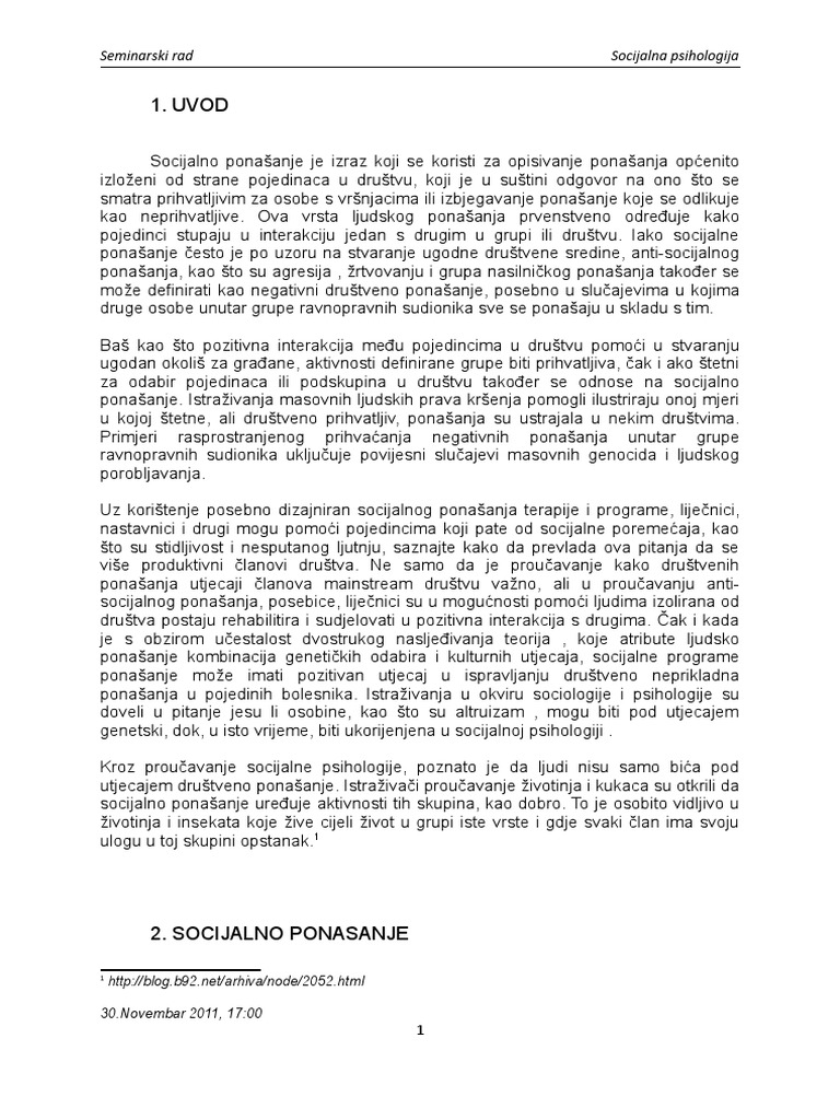 Prosocijalno Ponasanje | PDF