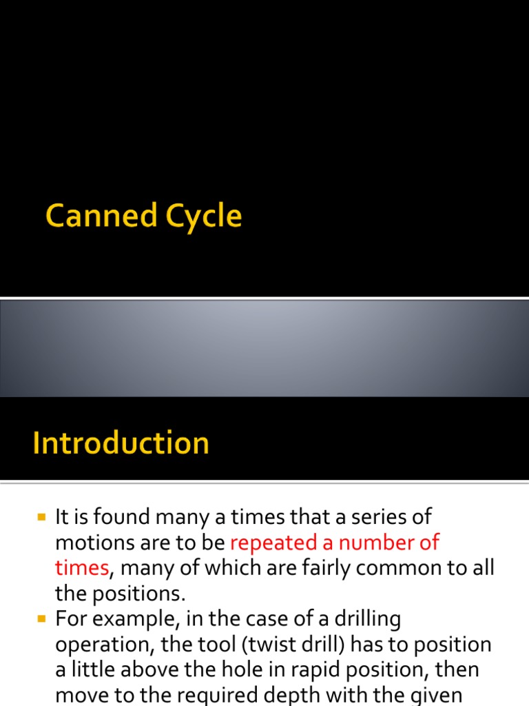 Canned Cycle | PDF | Numerical Control | Computing