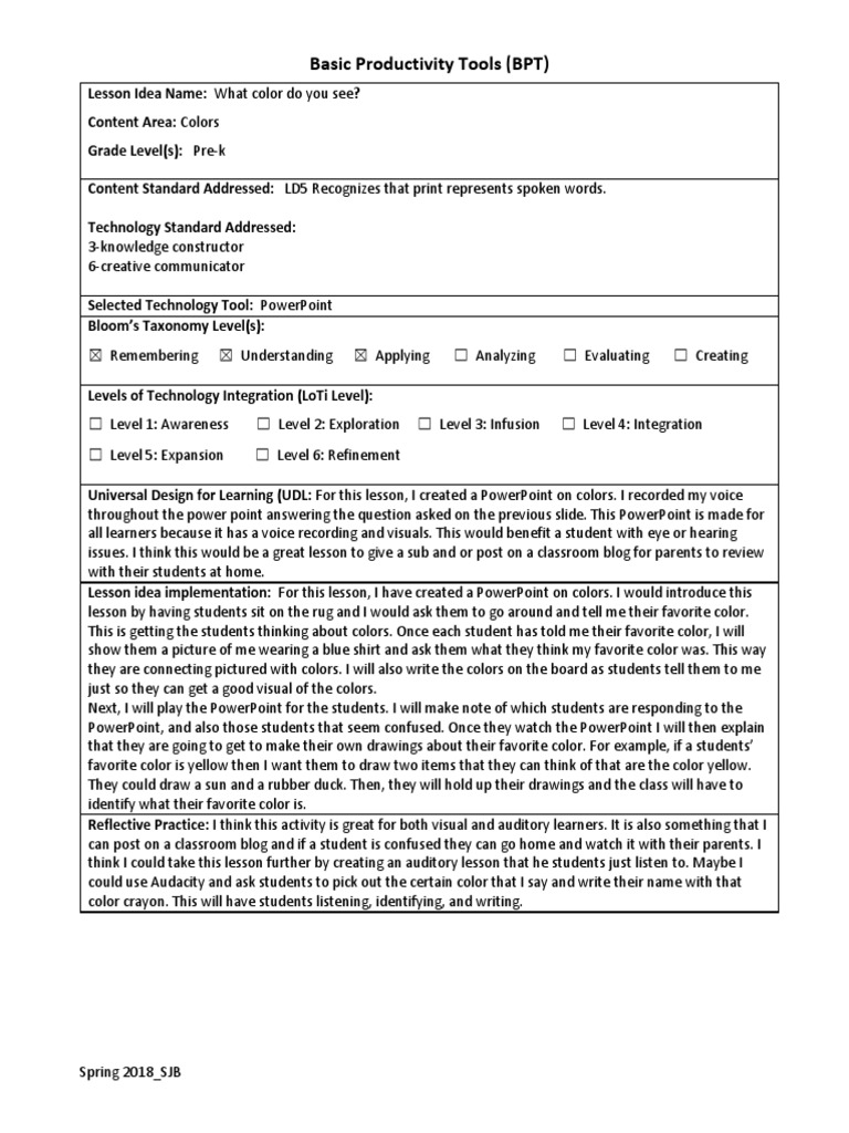 BPT Lesson | PDF | Microsoft Power Point | Applied Psychology
