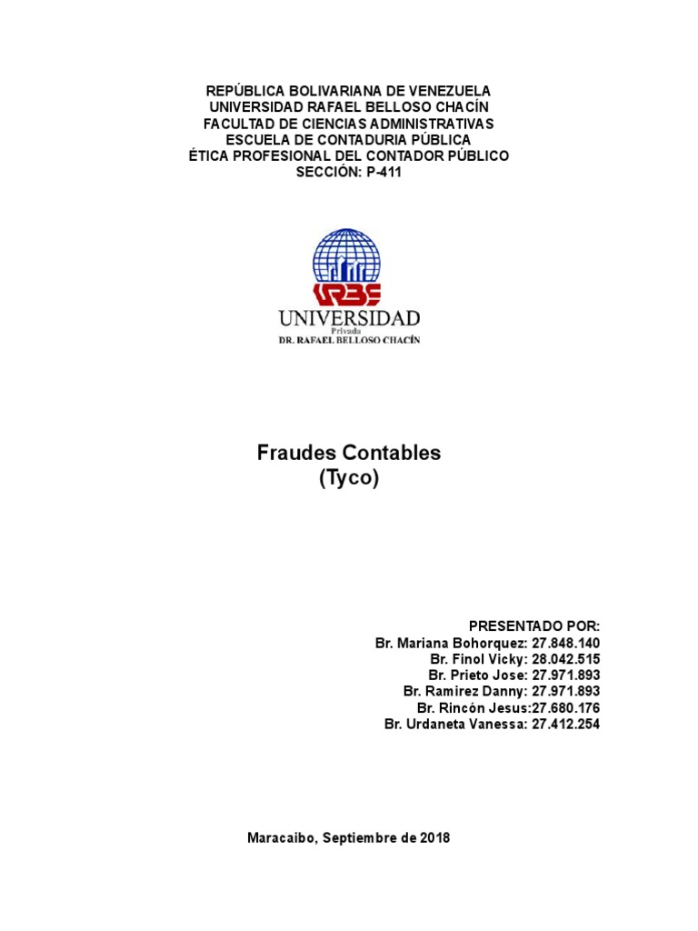 Fraudes Contables Tyco International | PDF | Derecho Corporativo | Business