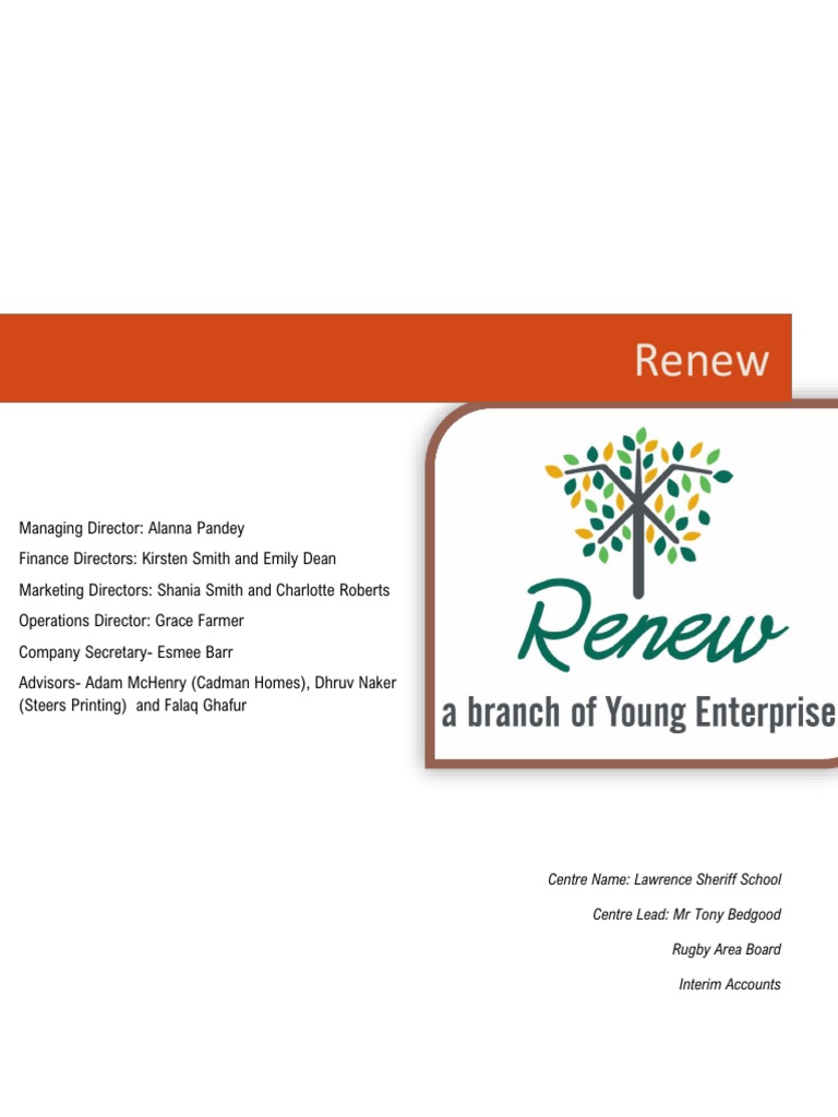 Renew Report | PDF | Expense | Marketing