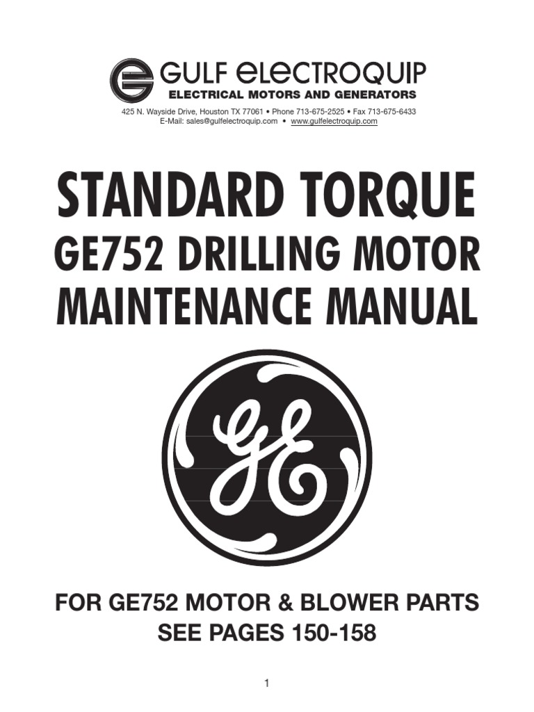 Tractions Motors GE 752 Manual | PDF | Transportation Engineering | Engines