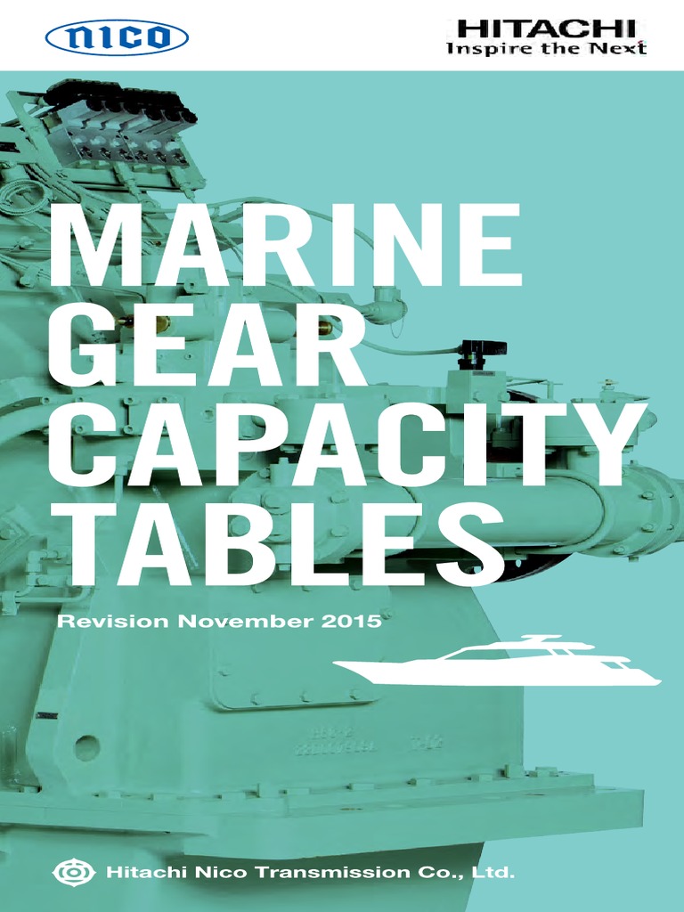 Marine Capacity Table Hitachi Gearbox | PDF | Automatic Transmission ...