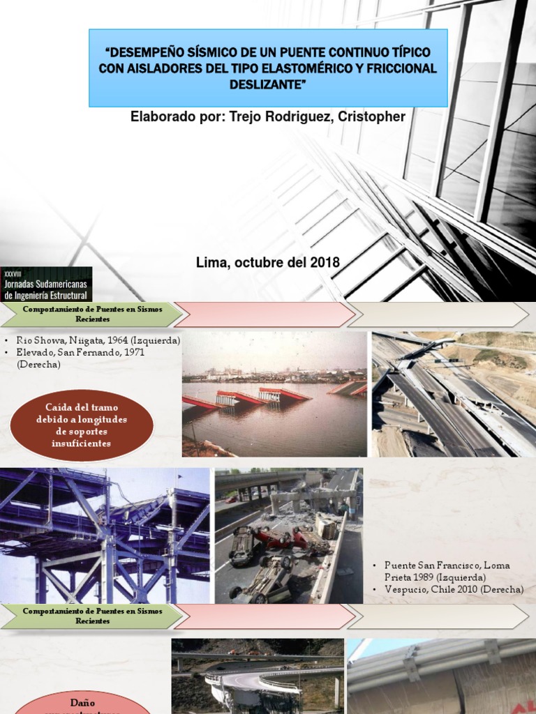 Desempeño Sísmico de Un Puente Continuo Típico Con Aisladores Del Tipo ...