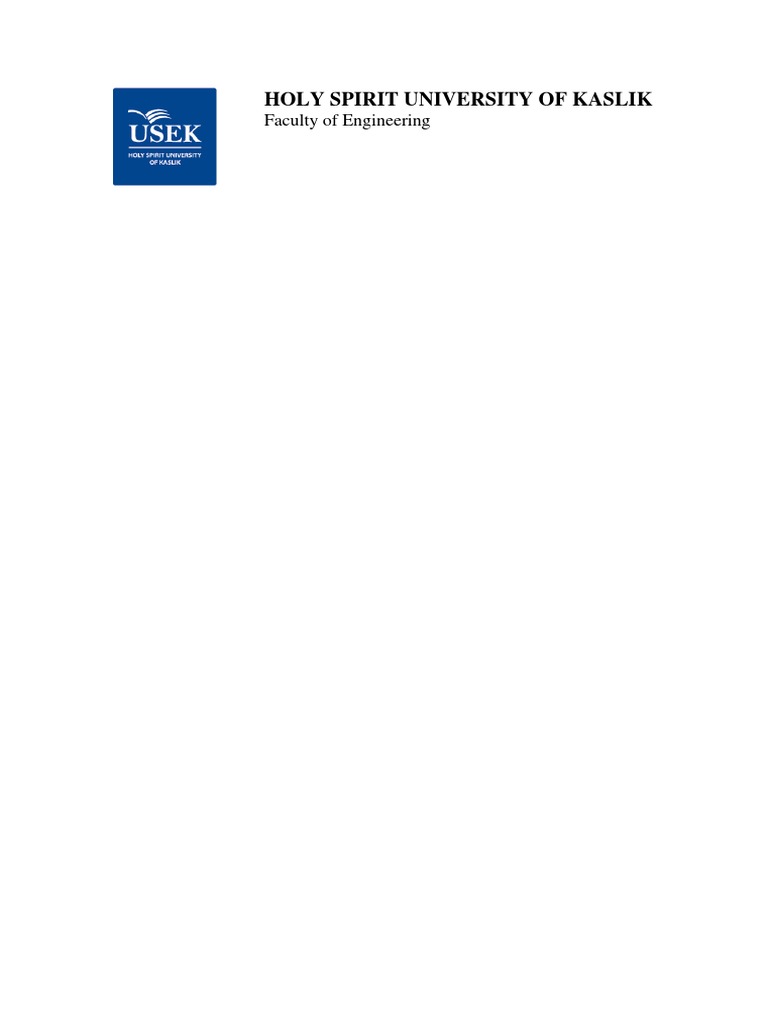 Holy Spirit University Engineering Faculty | PDF