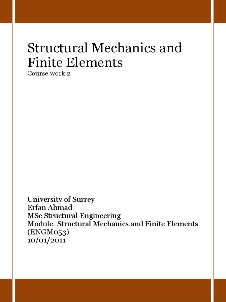 Finite Element Bridge Section | PDF | Stress (Mechanics) | Finite ...