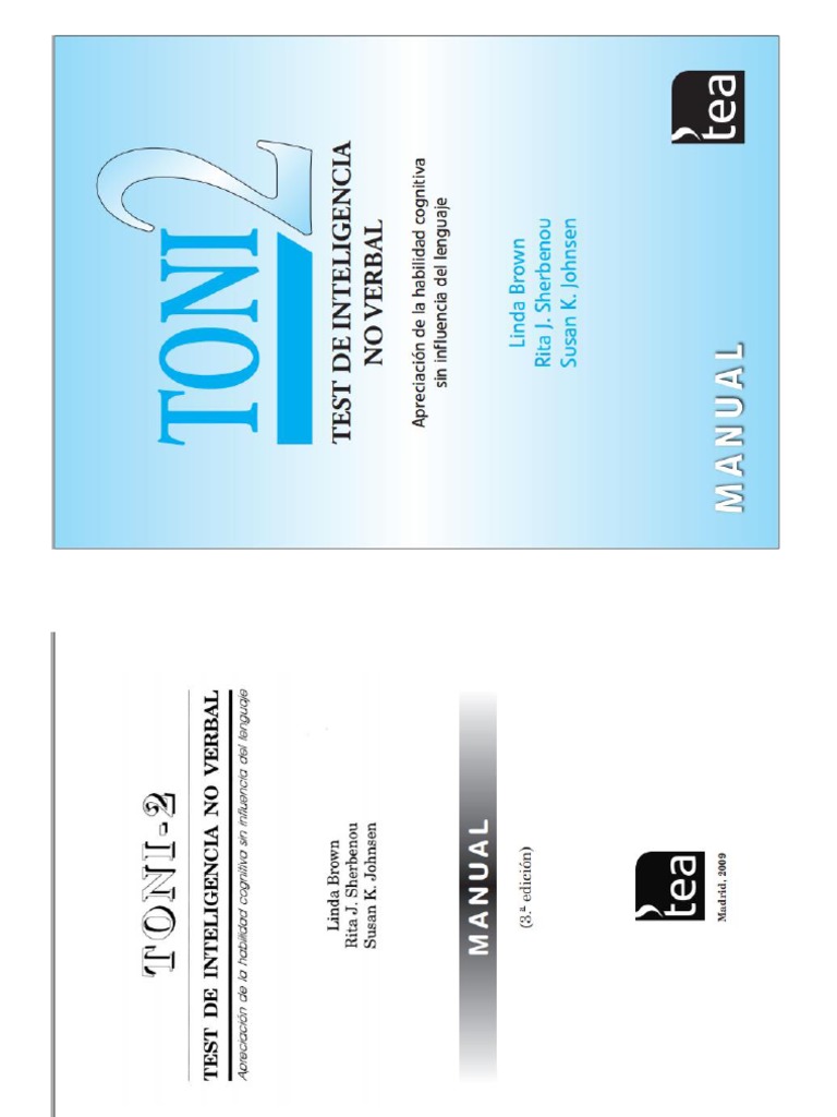 Manual TONI-2 Forma B | PDF