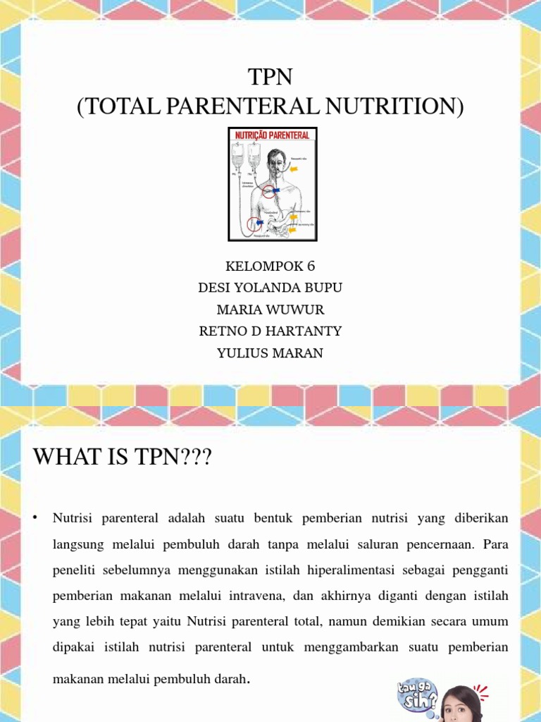 Total Parenteral Nutrition Tpn Panduan Lengkap Tentang Nutrisi