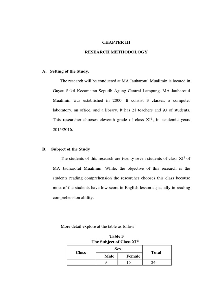 Analyzing the Research Methodology for Improving Students' Reading ...