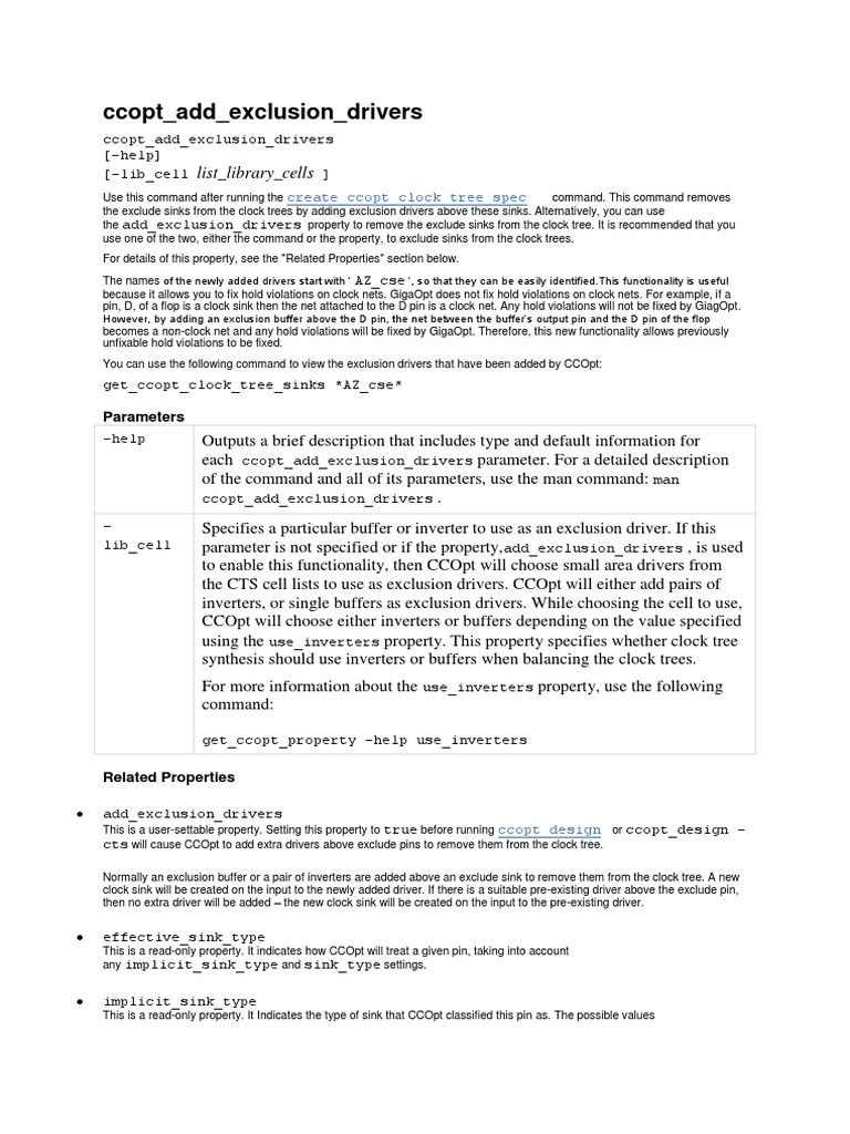 Ccopt Innovus | PDF | Parameter (Computer Programming) | Computer Engineering