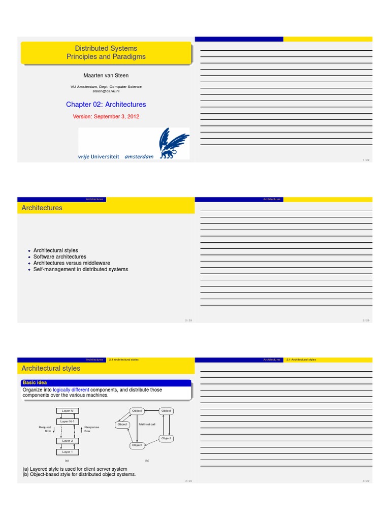 Chapter 02: Architectures: Distributed Systems Principles and Paradigms | PDF | Peer To Peer ...