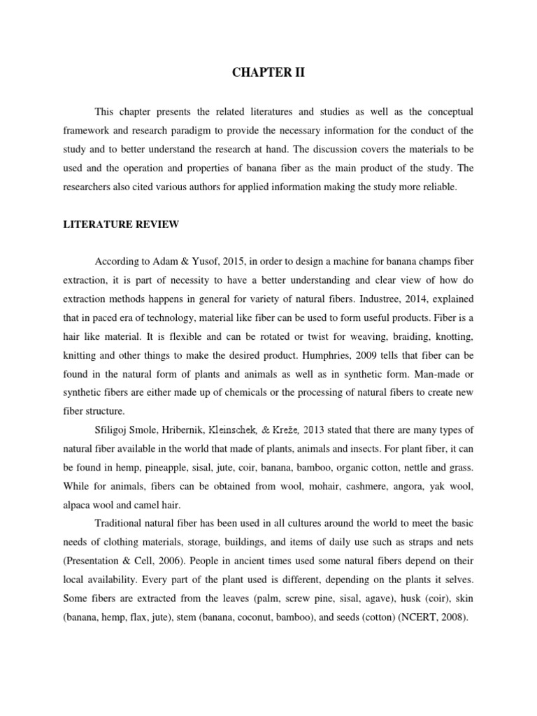 Maximizing the Potential of Banana Fibers: An Analysis of the ...