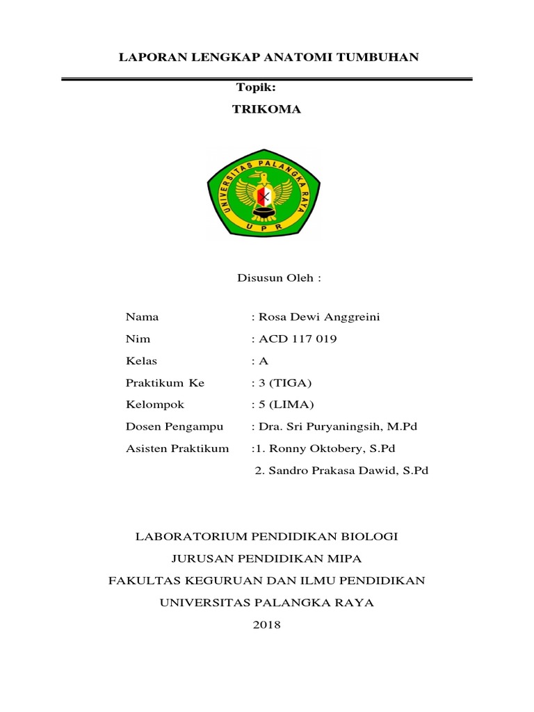 Laporan Praktikum Trikoma | PDF | Sains & Matematika