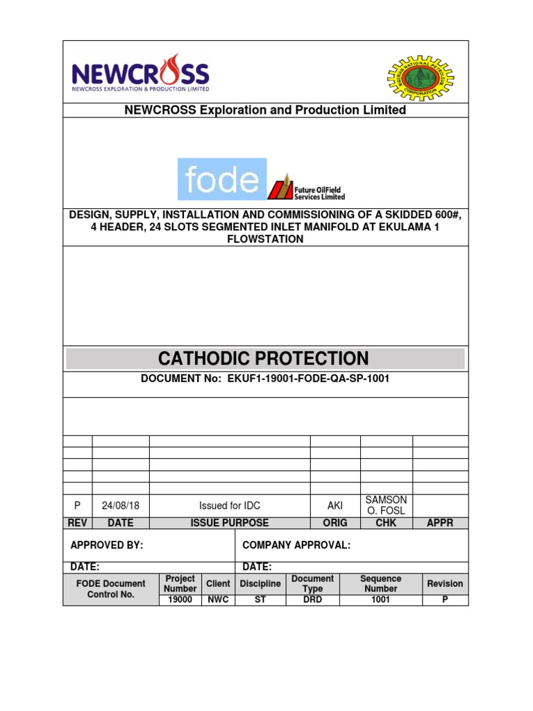 Cathodic Protection Report - EKFLR | PDF | Anode | Corrosion